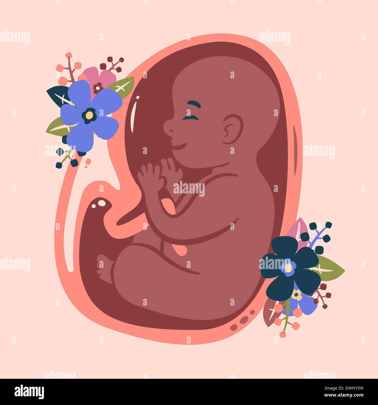 Hand drawn fetus illustration Vector illustration Stock Vector Image ...