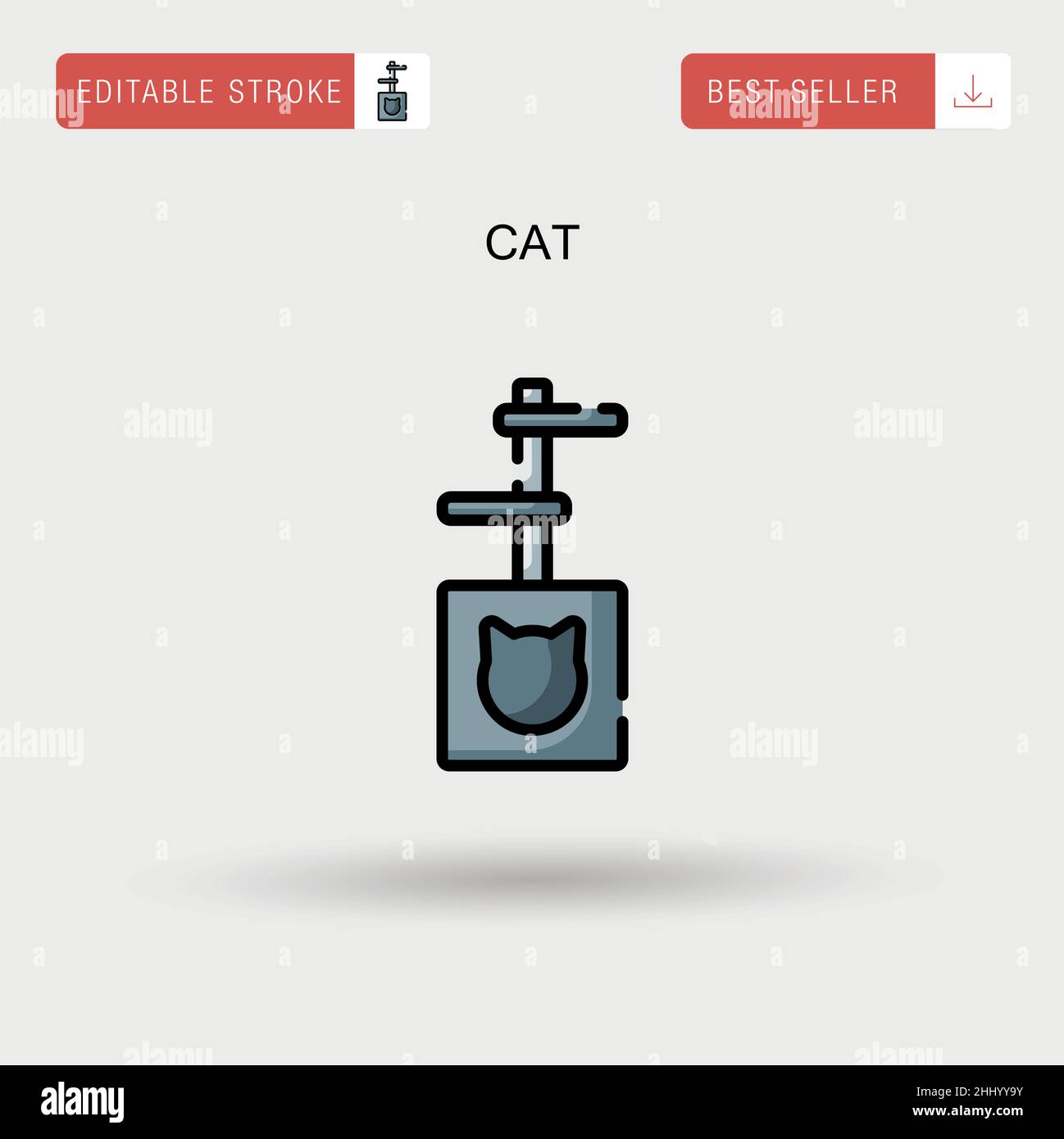 Portrait gray white tabby Stock Vector Images - Alamy