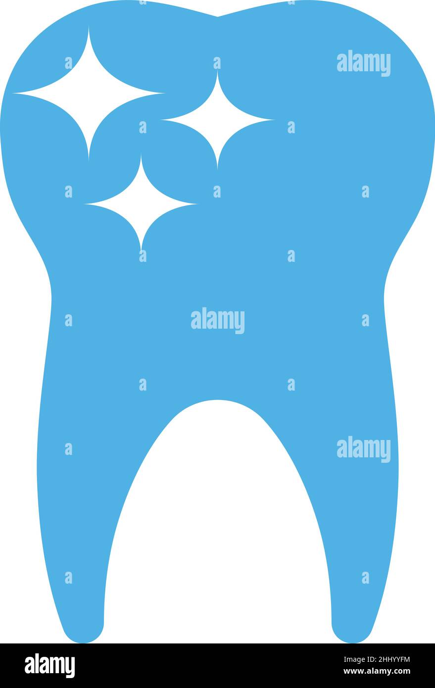 Shining tooth. Healthy clean teeth. Dental whitening symbol Stock ...