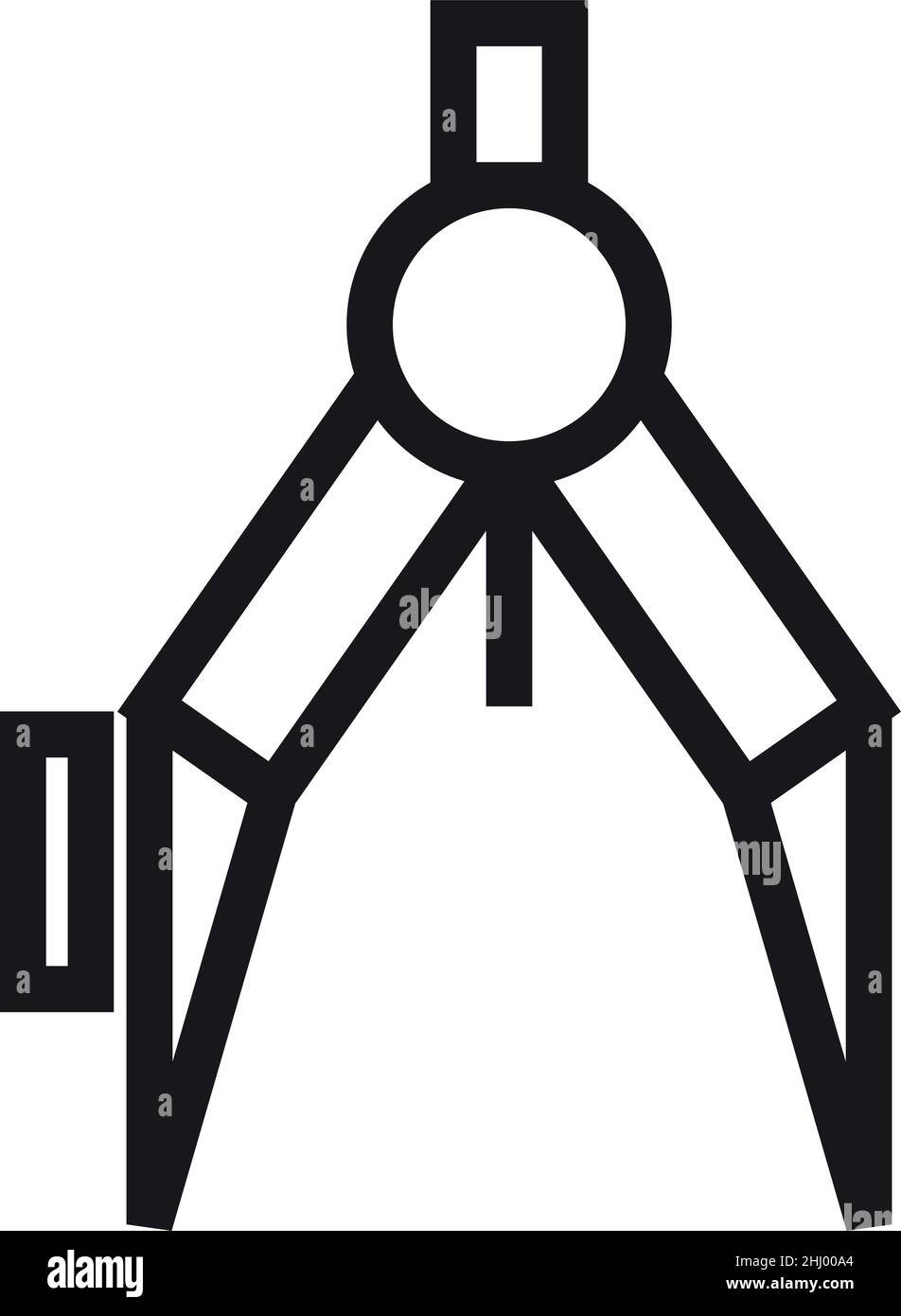 Drawing Compass Icon Technical Divider In Linear Style Stock Vector Image And Art Alamy