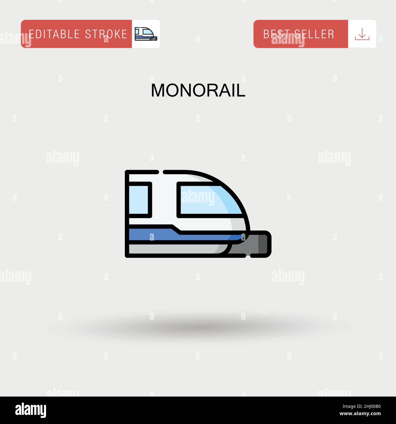 Skyline with monorail Stock Vector Images - Alamy