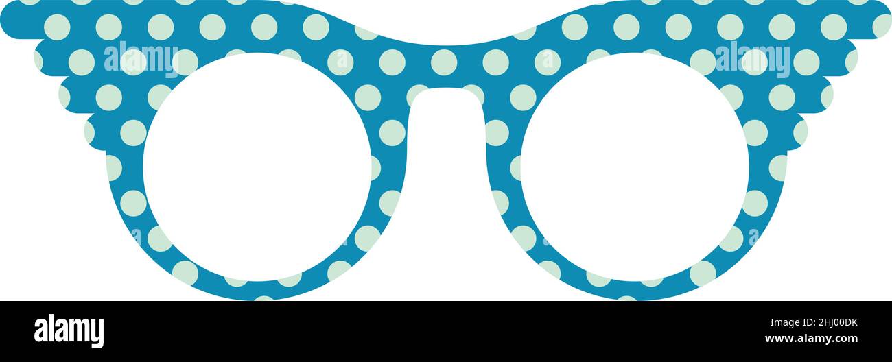 Carnival glasses. Party costume sunglasses with blue polka dot Stock ...