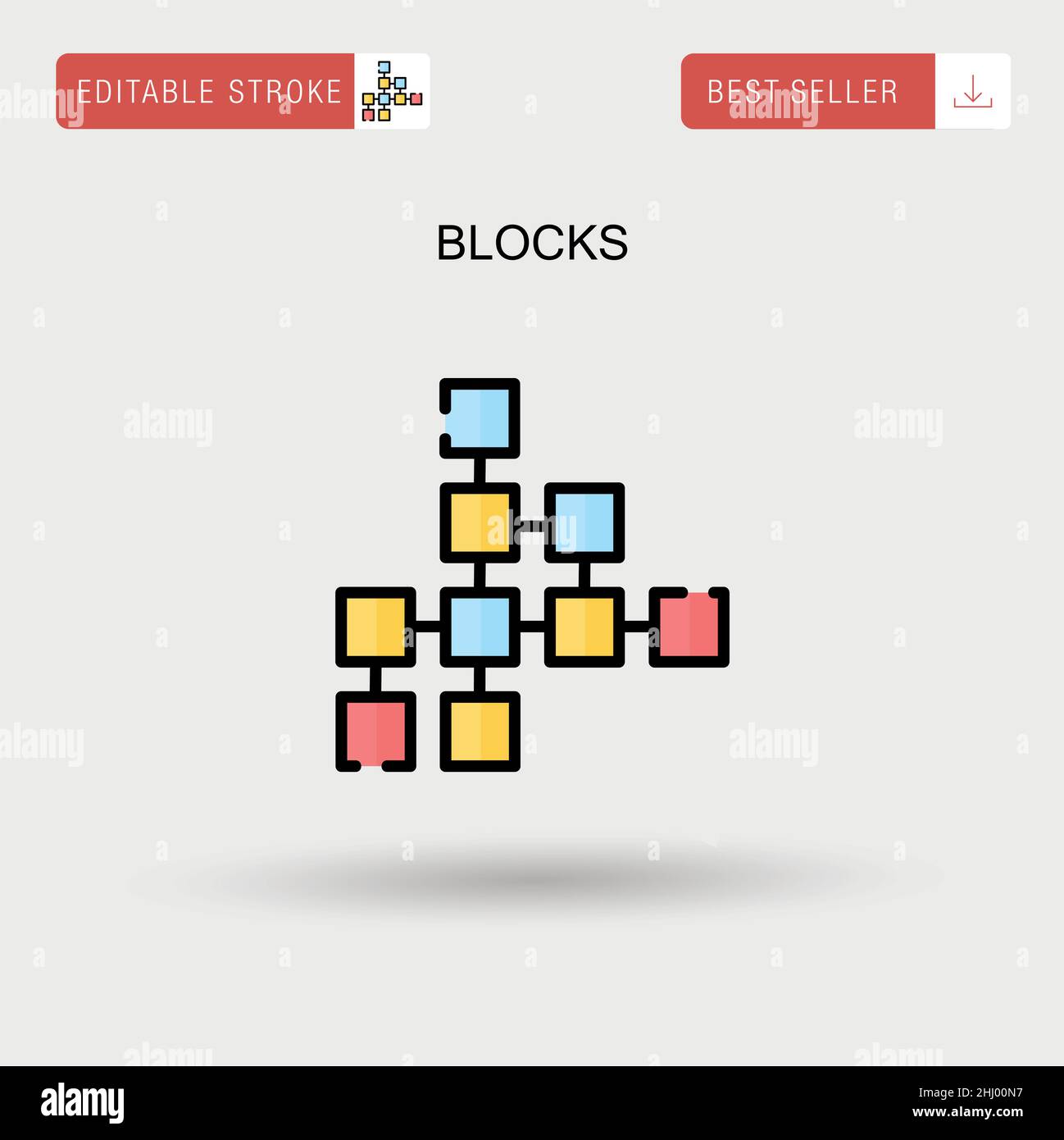 Chain of blocks Stock Vector Images - Alamy