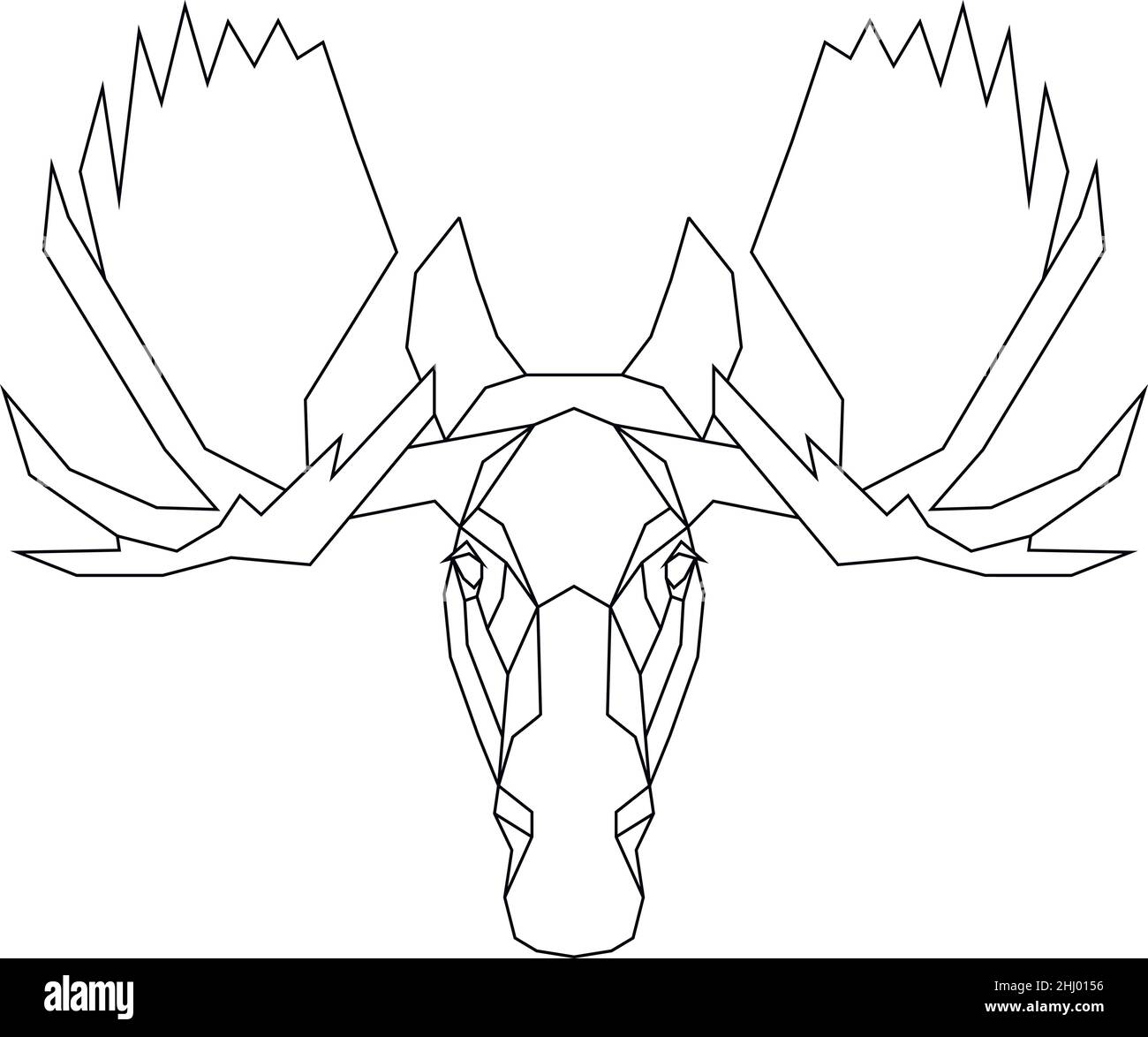 Geometric Moose Head