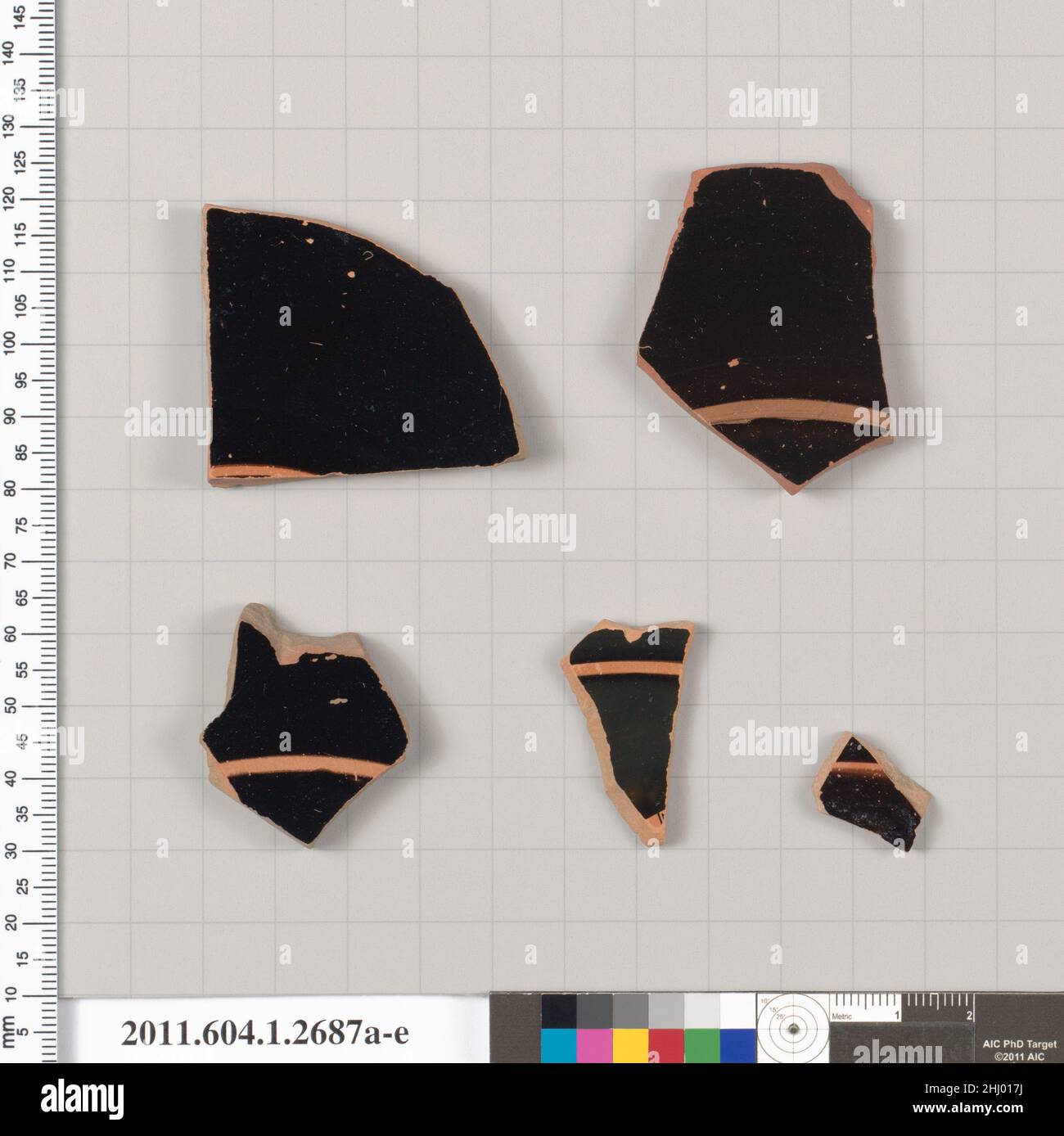 Terracotta fragments of kylikes (drinking cups) 6th/5th centuries Greek ...