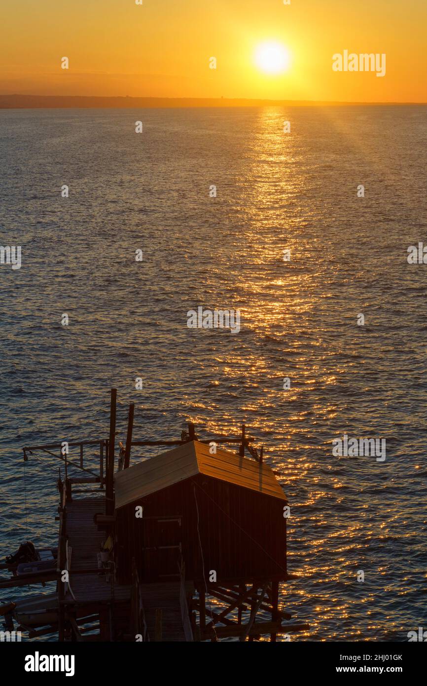 The beach of Termoli, city in the Campobasso province, Molise, Italy ...