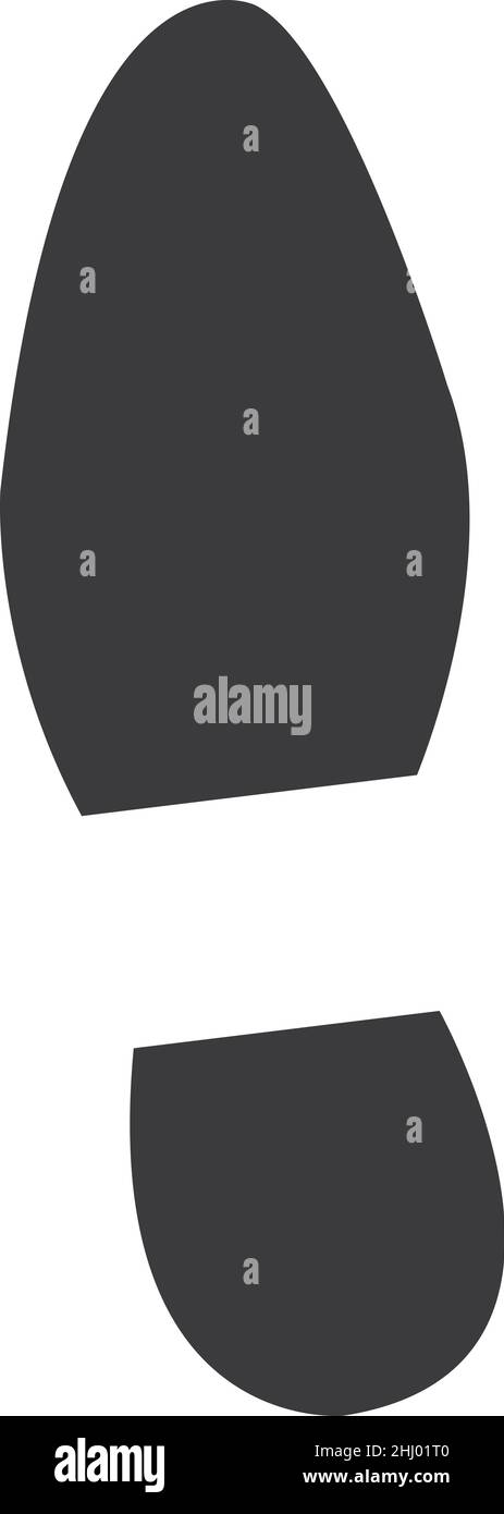Shoe sole black silhouette. Human step symbol Stock Vector Image & Art ...
