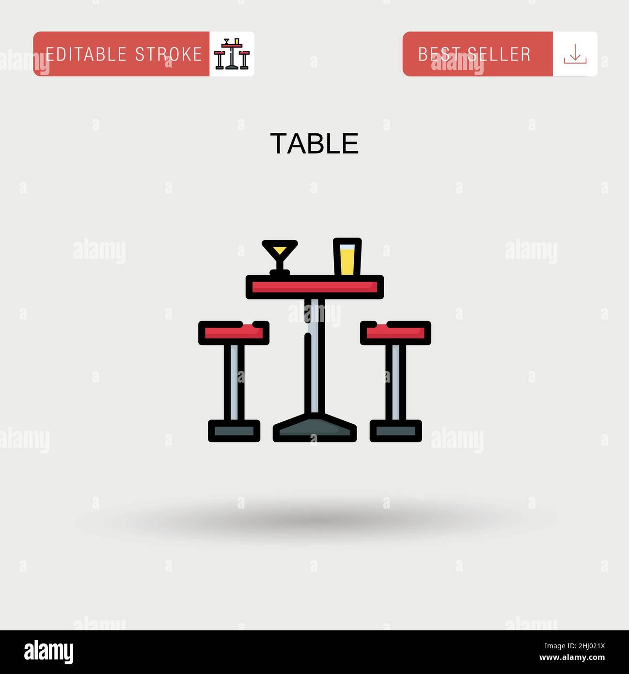 Table Simple vector icon Stock Vector Image & Art - Alamy