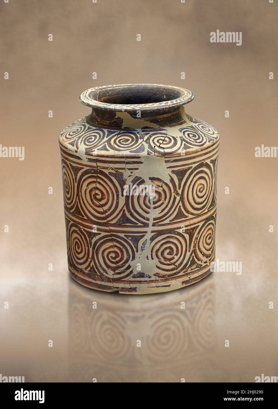 Mycenaean pottery - Terracotta alabastron with swirling designs from ...