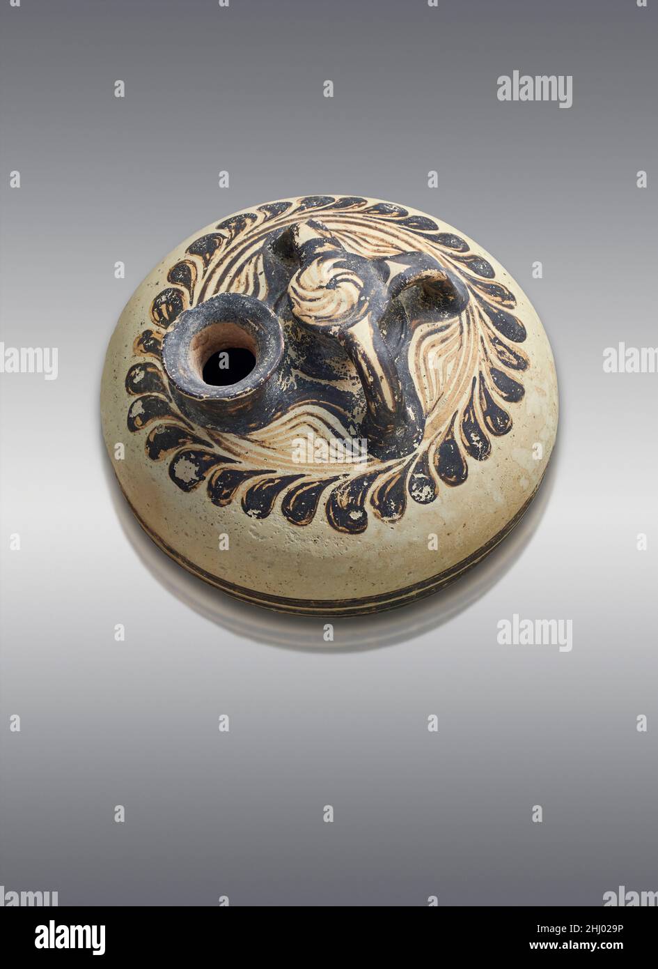 Mycenaean pottery - Terracotta stirrup jar with repeating teardrop ...