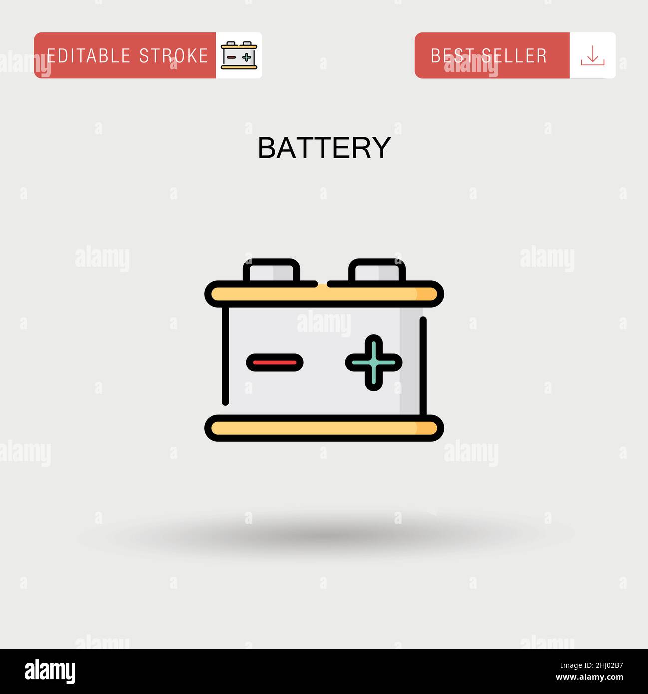 Battery Simple vector icon Stock Vector Image & Art - Alamy