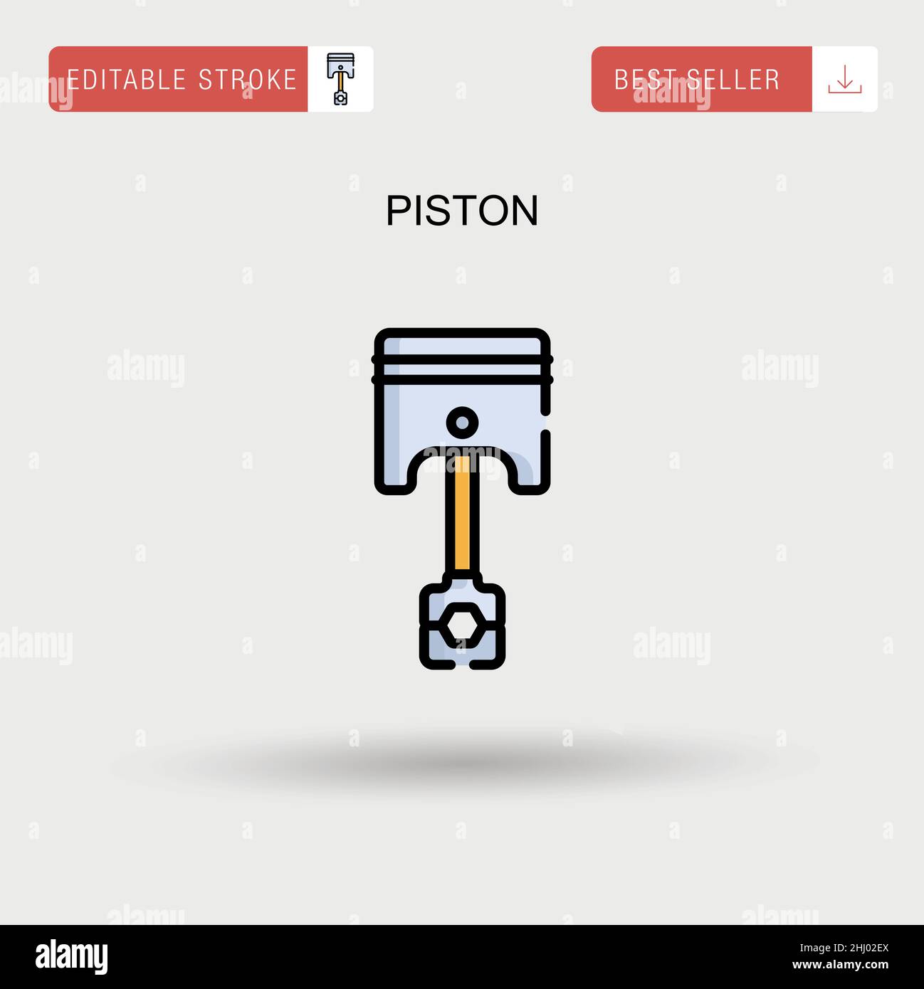Piston Simple vector icon Stock Vector Image & Art - Alamy