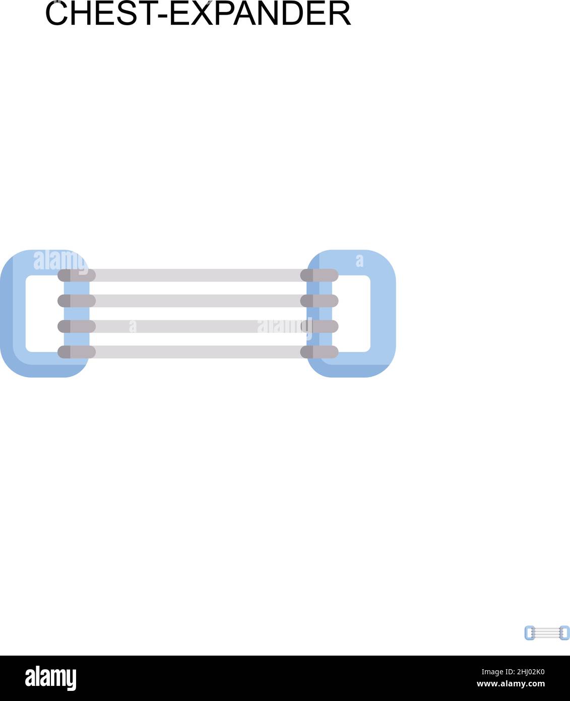 Chest-expander Simple vector icon. Illustration symbol design template ...