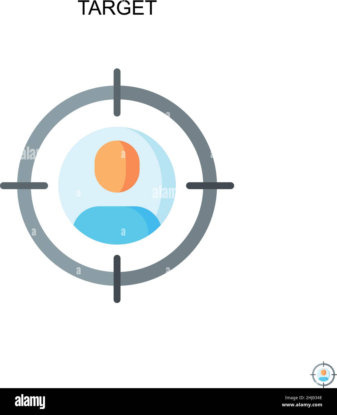 Target Simple vector icon. Illustration symbol design template for web ...