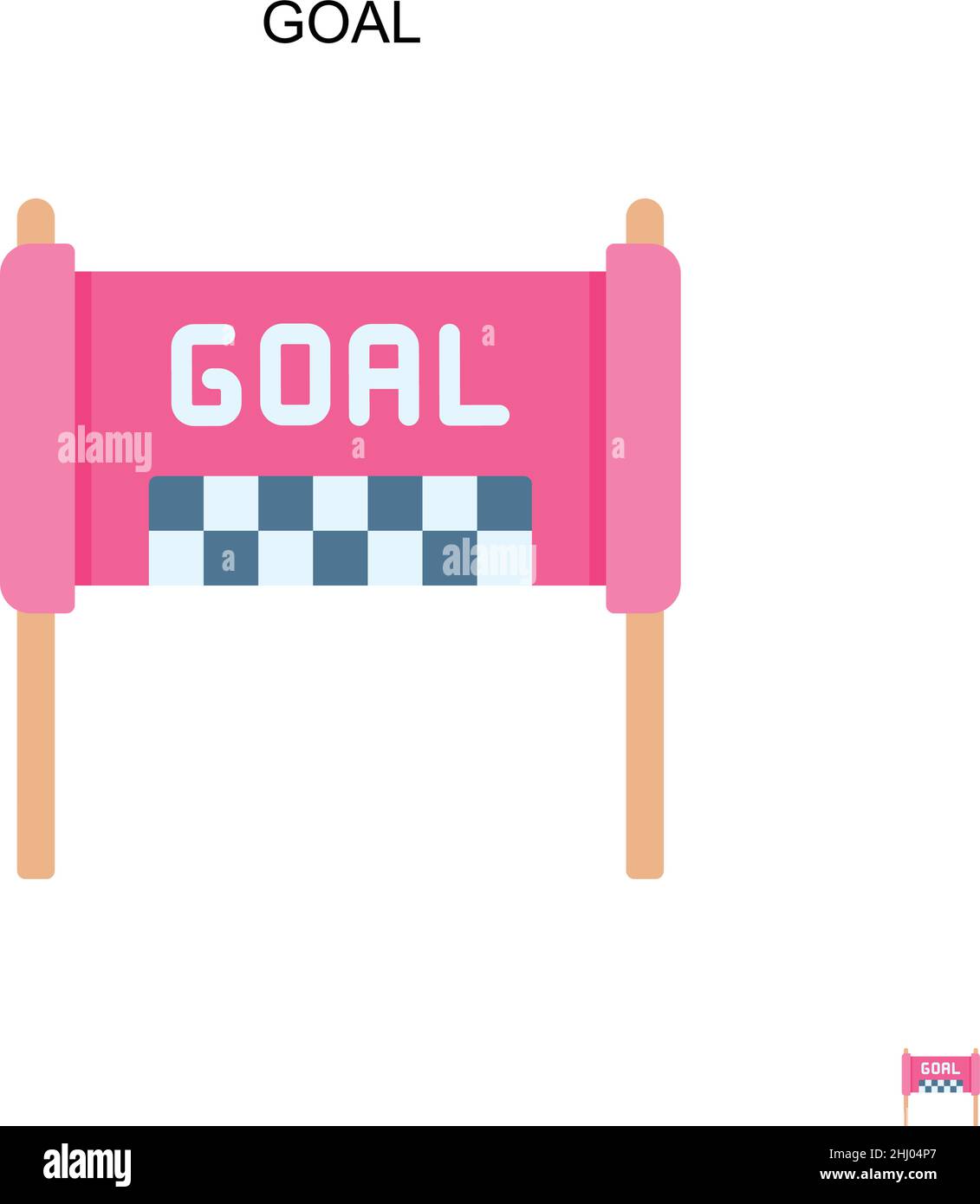 Goal Simple vector icon. Illustration symbol design template for web ...