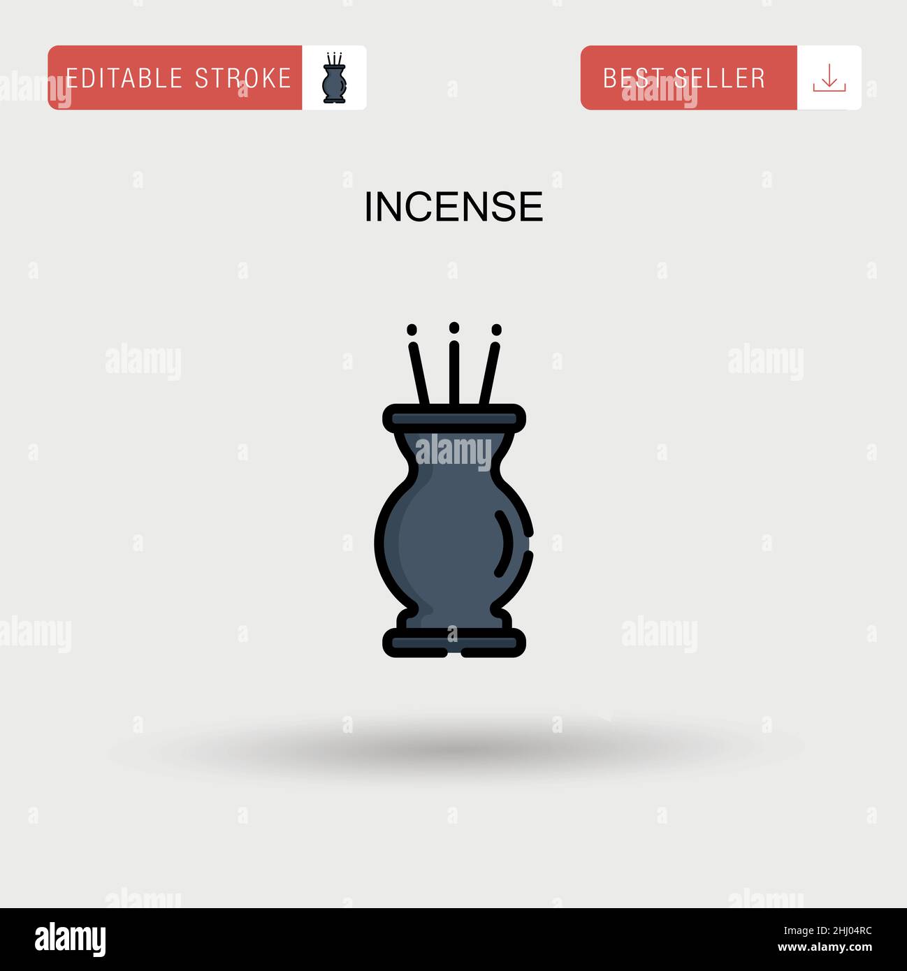 Incense Simple vector icon Stock Vector Image & Art - Alamy