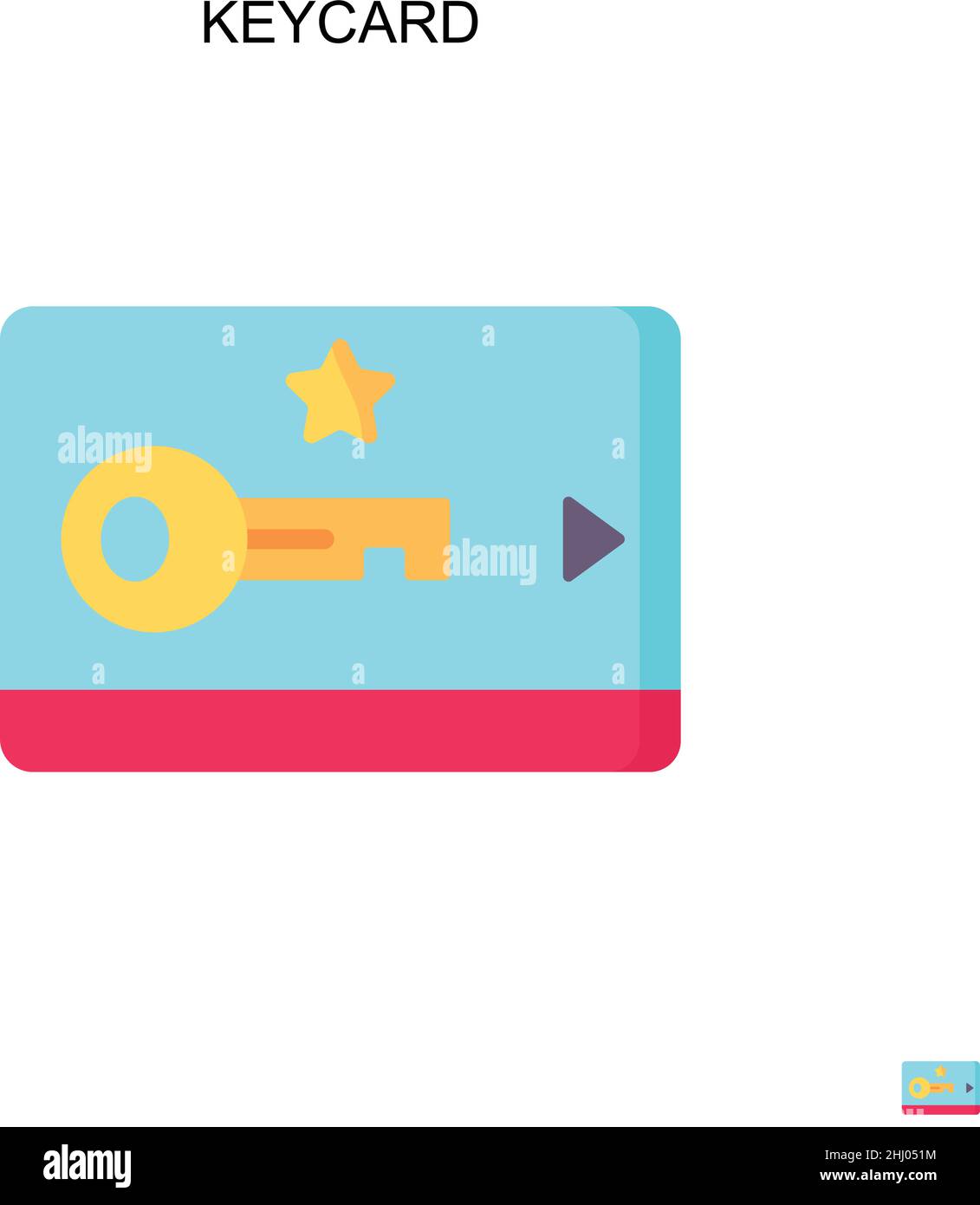 Keycard Simple vector icon. Illustration symbol design template for web ...