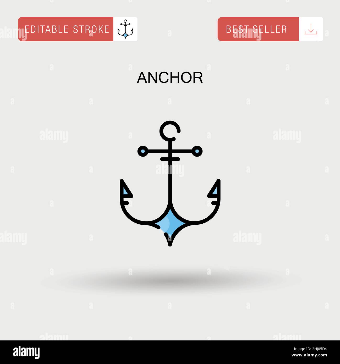 Steel anchor icon simple hi-res stock photography and images - Alamy