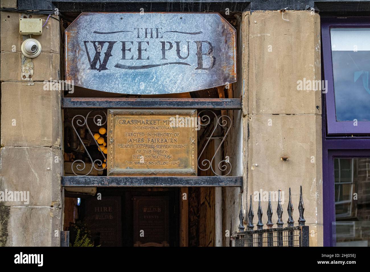 Detailed Image of the Entrance to the ‘Wee Pub’ on the Historic ...