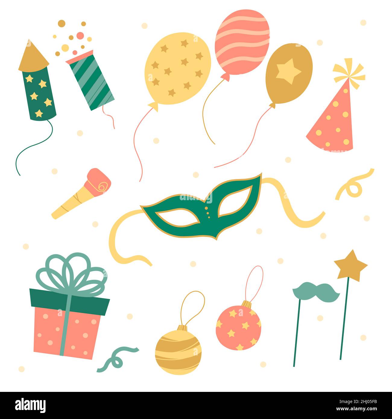 New home card and champagne Stock Vector Images - Alamy