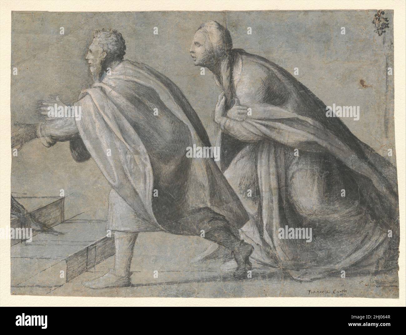 Man and Woman Striding Toward the Left early 16th century Circle of ...