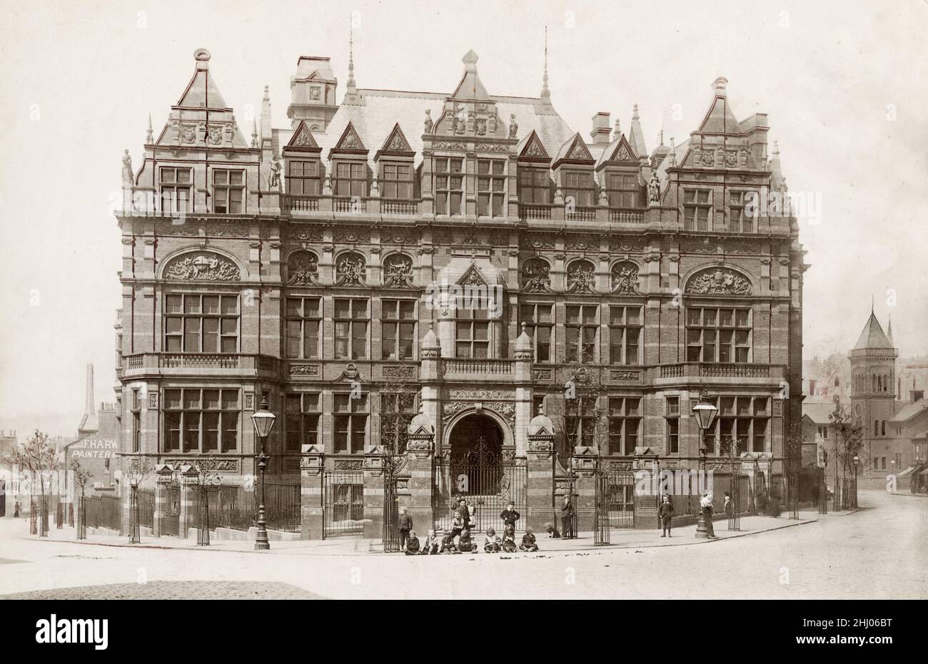 Vintage photograph, late 19th, early 20th century, view of Blackburn ...