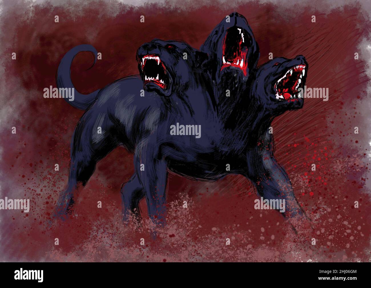 Three headed dog hades hi-res stock photography and images - Alamy