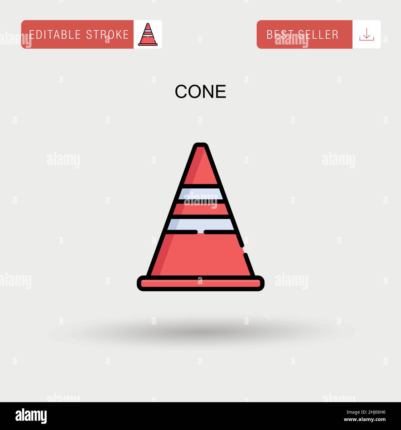 Orange and vanilla cone Stock Vector Images - Alamy