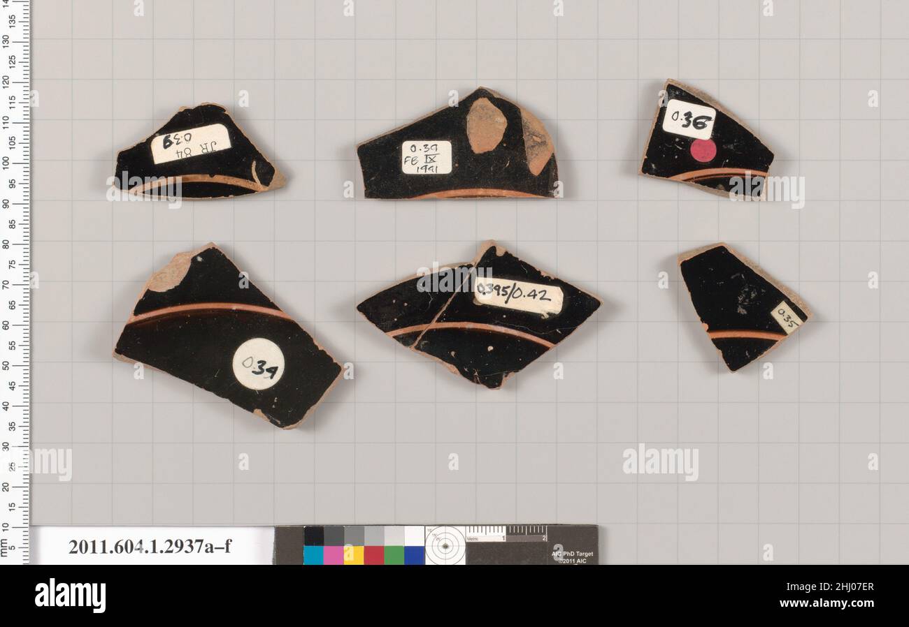 Terracotta fragments of kylikes (drinking cups) first quarter of the ...