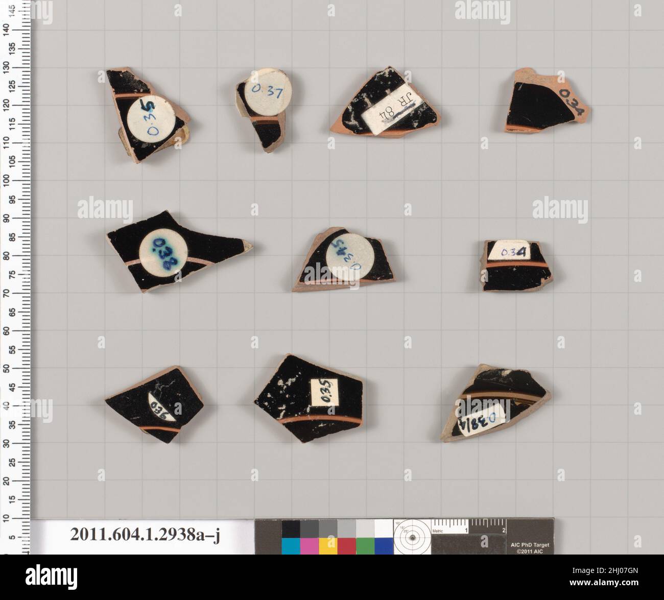 Terracotta fragments of kylikes (drinking cups) first quarter of the ...