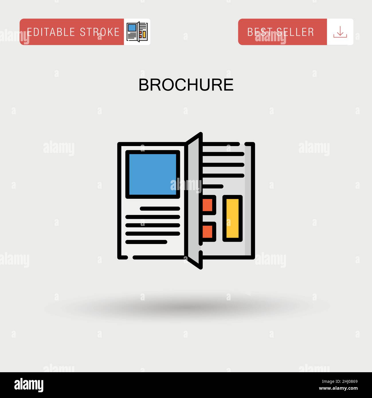 Brochure Simple vector icon Stock Vector Image & Art - Alamy