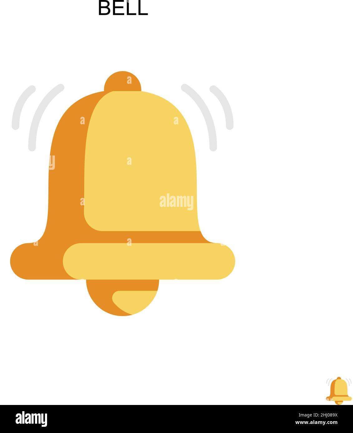 Bell Simple vector icon. Illustration symbol design template for web ...