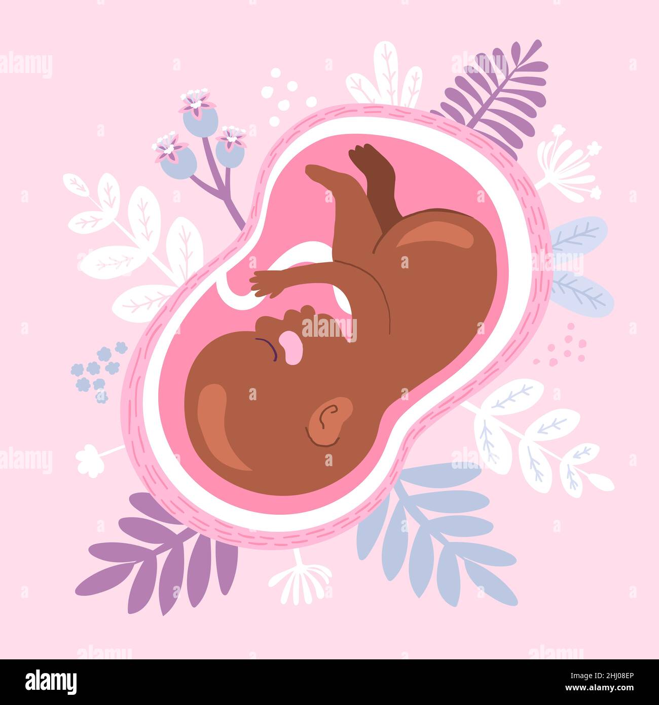 Hand drawn fetus illustration Vector illustration Stock Vector Image ...