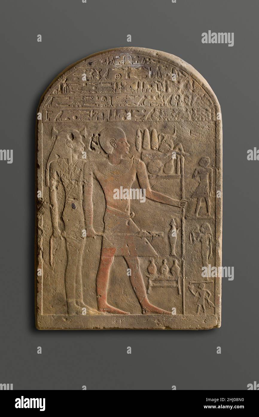 Stela of Amennakht ca. 1981–1802 B.C. Middle Kingdom This fine round ...