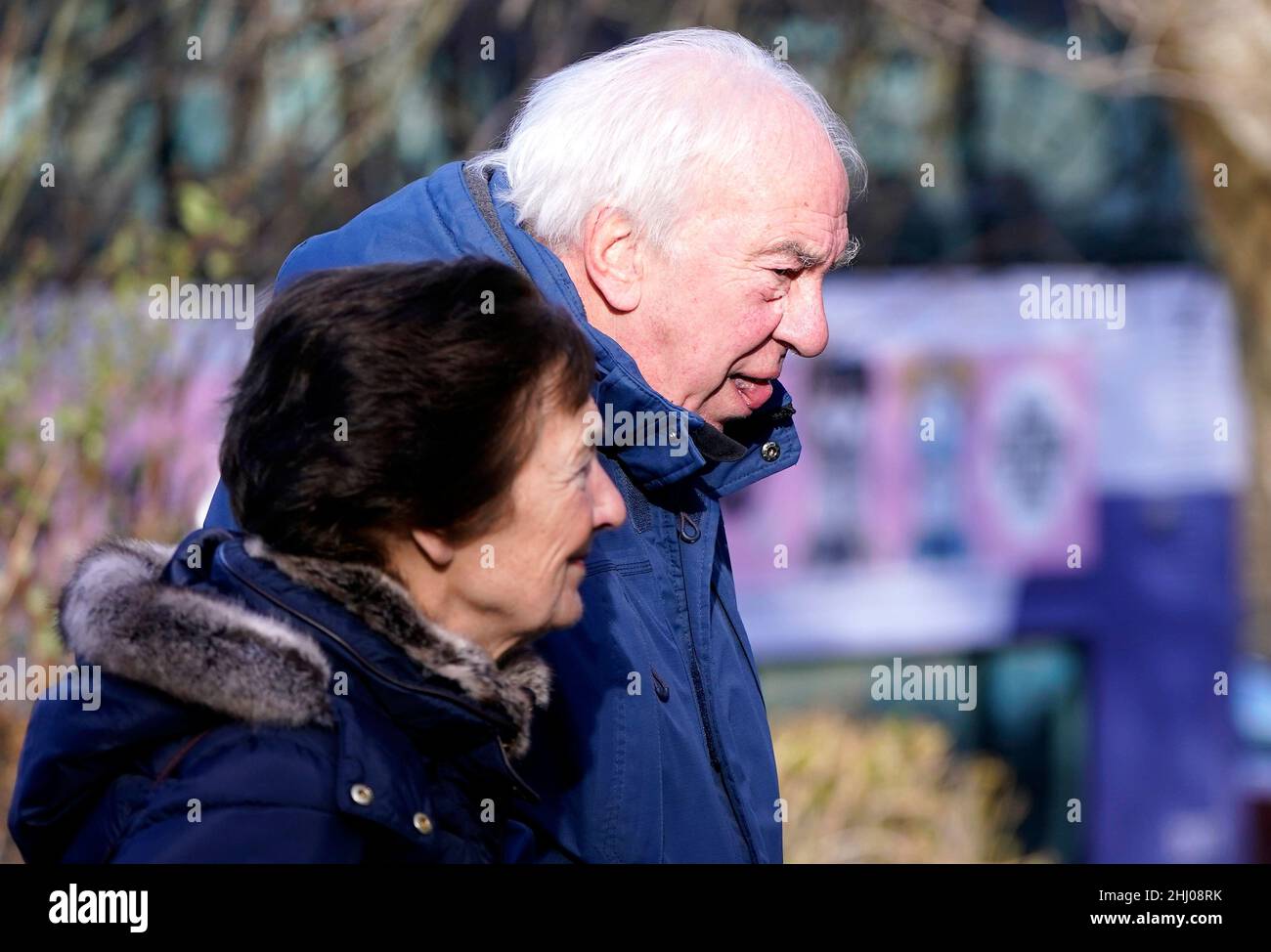 Former England and Yorkshire cricketeer Geoff Cope (right) arrives ...