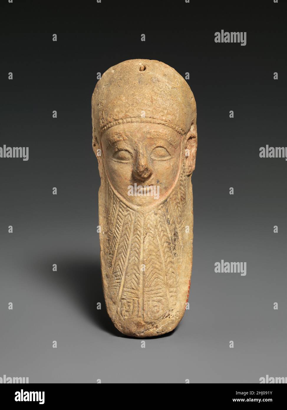 Terracotta mask end of the 7th century B.C. Cypriot The mask is mold ...