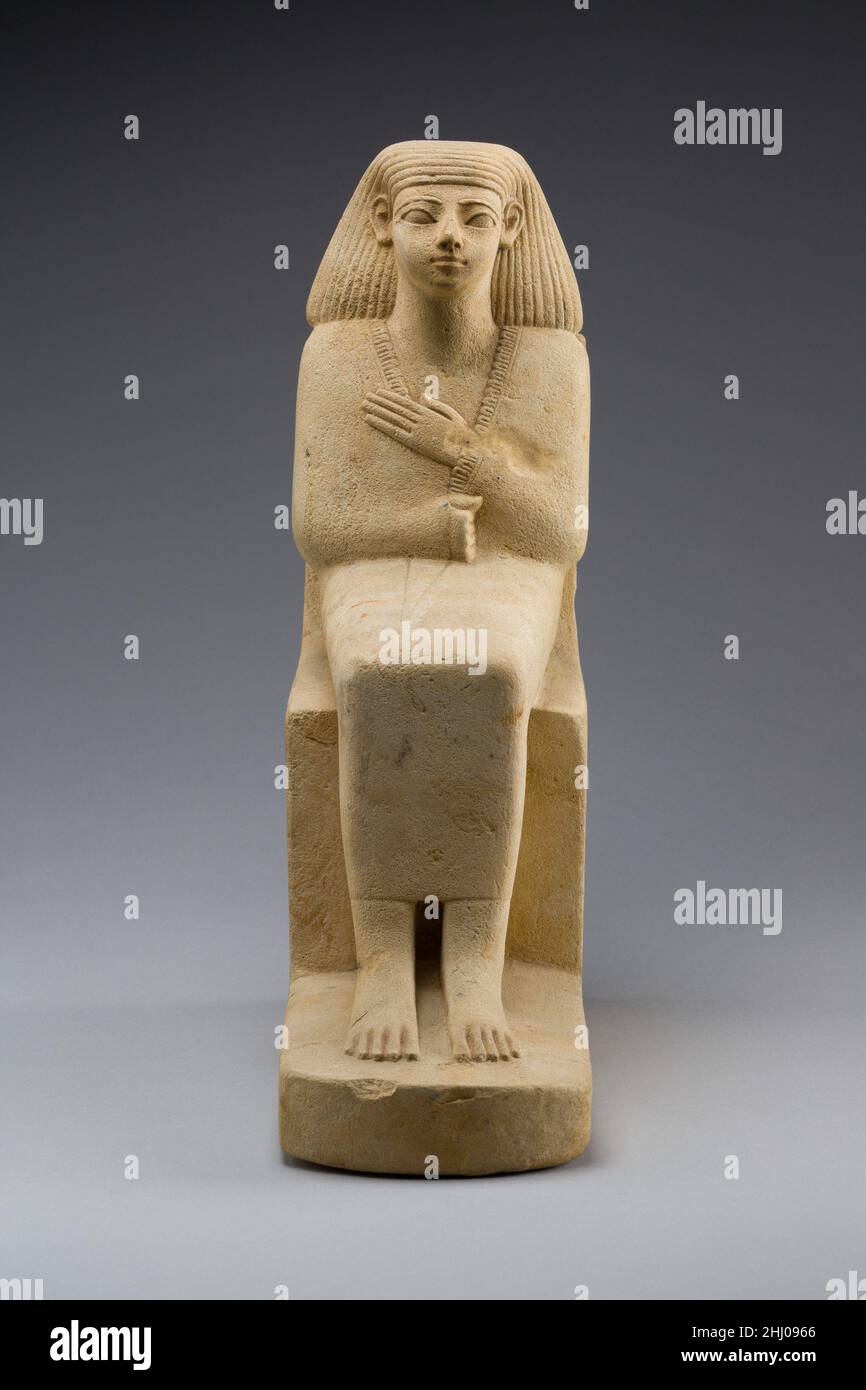 Statue of a Seated Man in a Cloak ca. 1802–1640 B.C. Middle Kingdom The ...