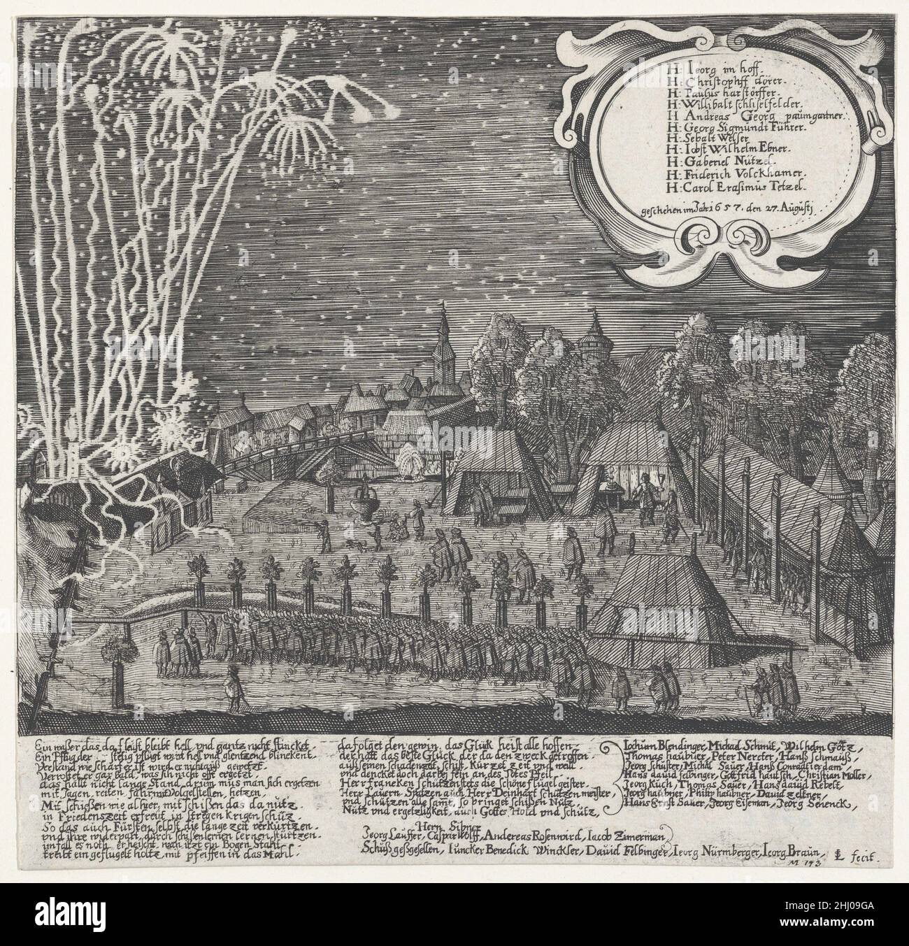 Fireworks display given by the Archery Company of Nuremberg, August 27 ...