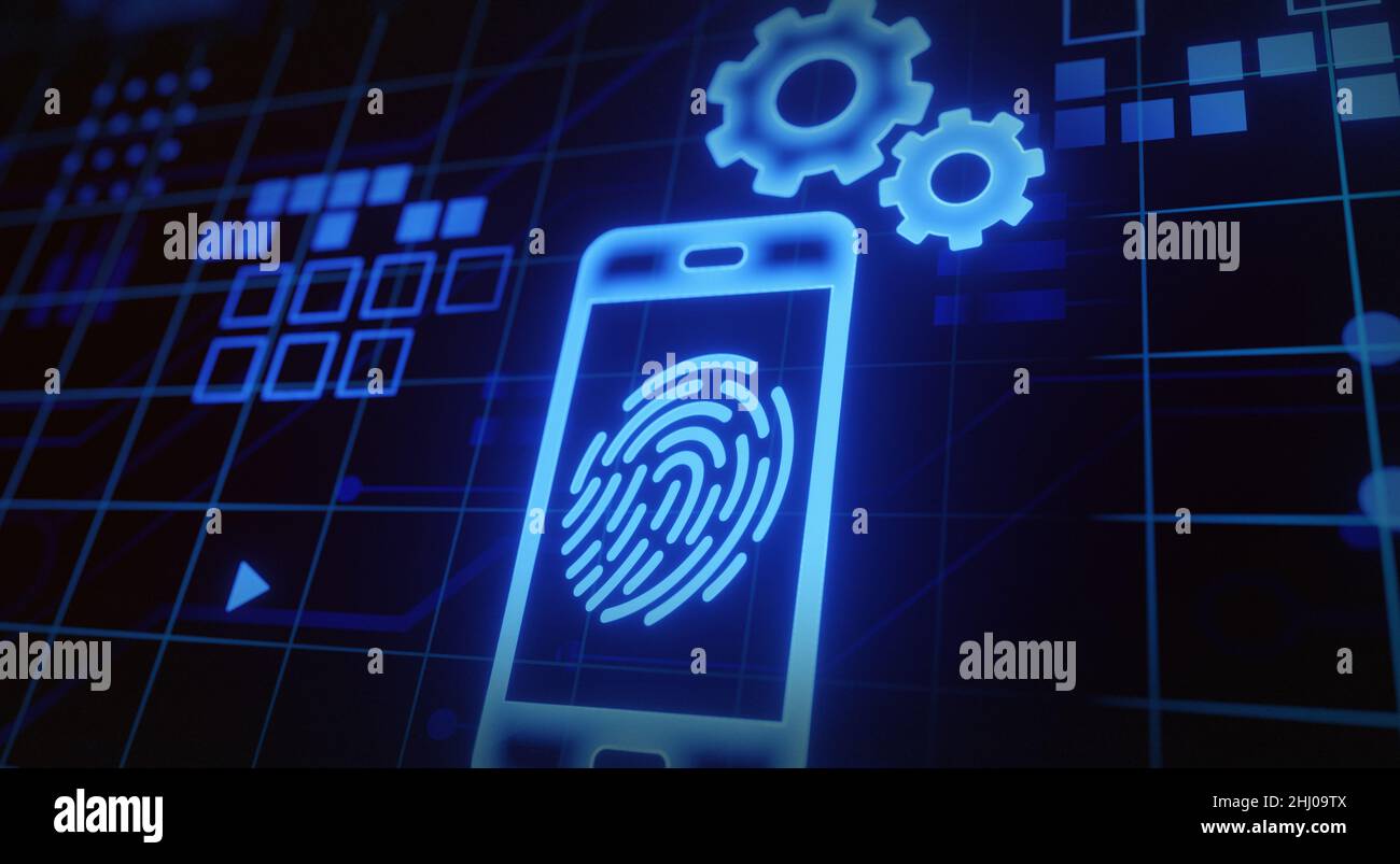 Cybersecurity Technology Mobile Digital Concept Stock Photo - Alamy