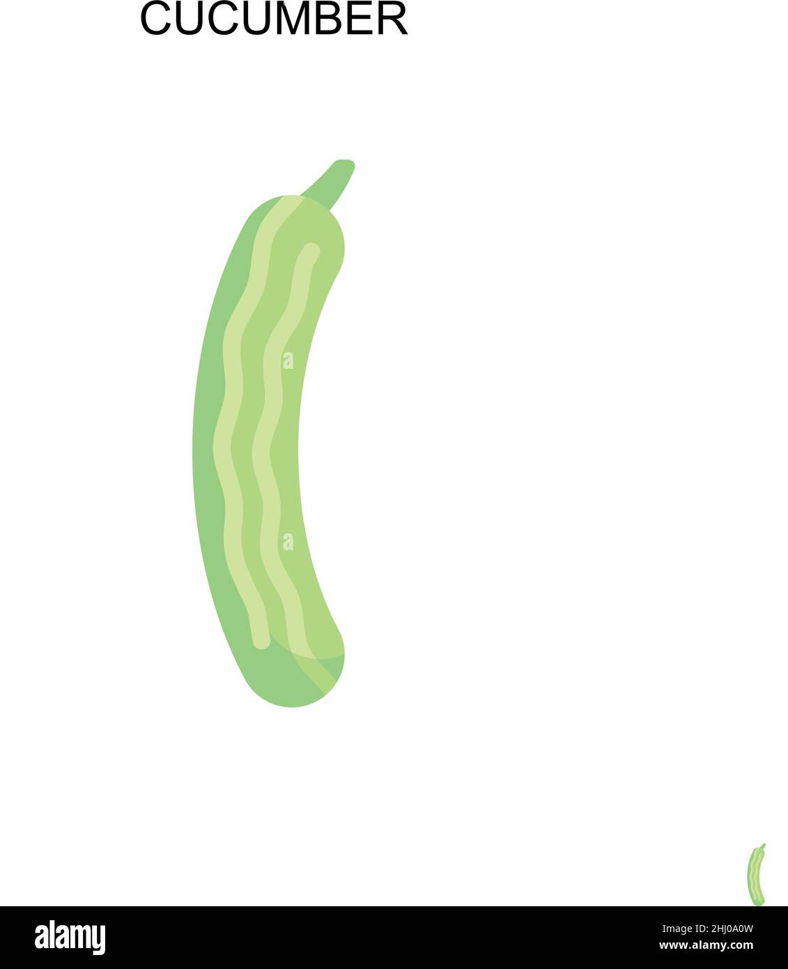 Cucumber Simple vector icon. Illustration symbol design template for ...