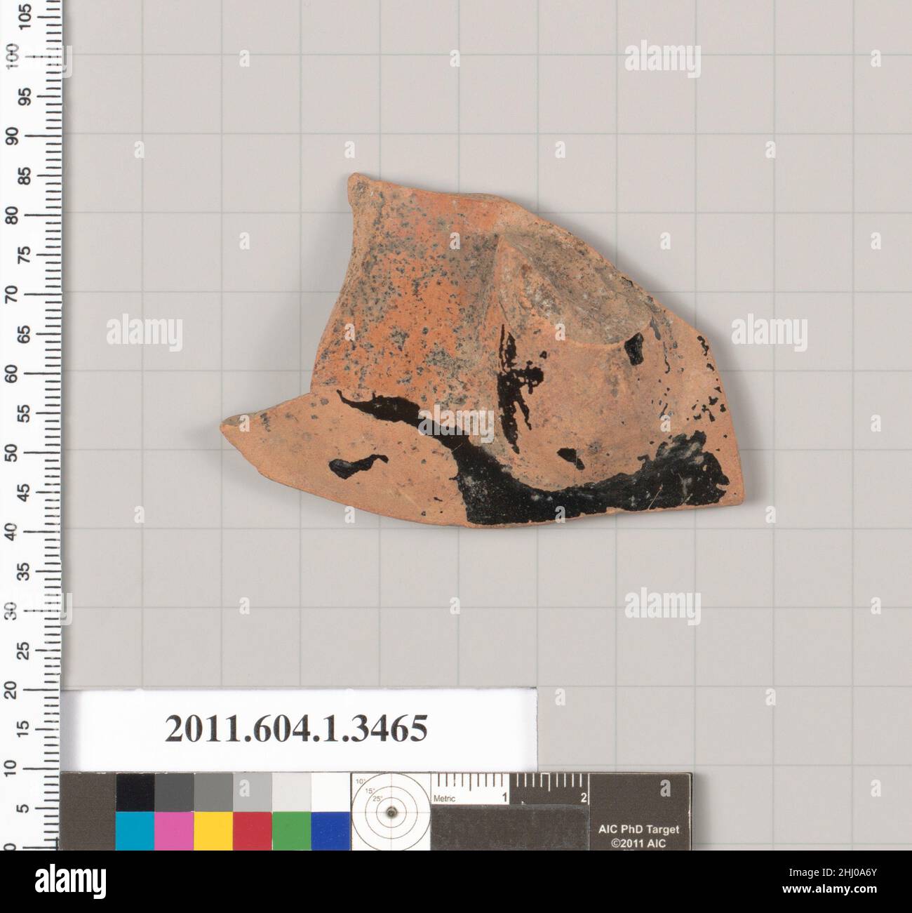 Terracotta fragment of a kylix (drinking cup) 6th/5th centuries B.C. Greek, Attic Exterior, part ...