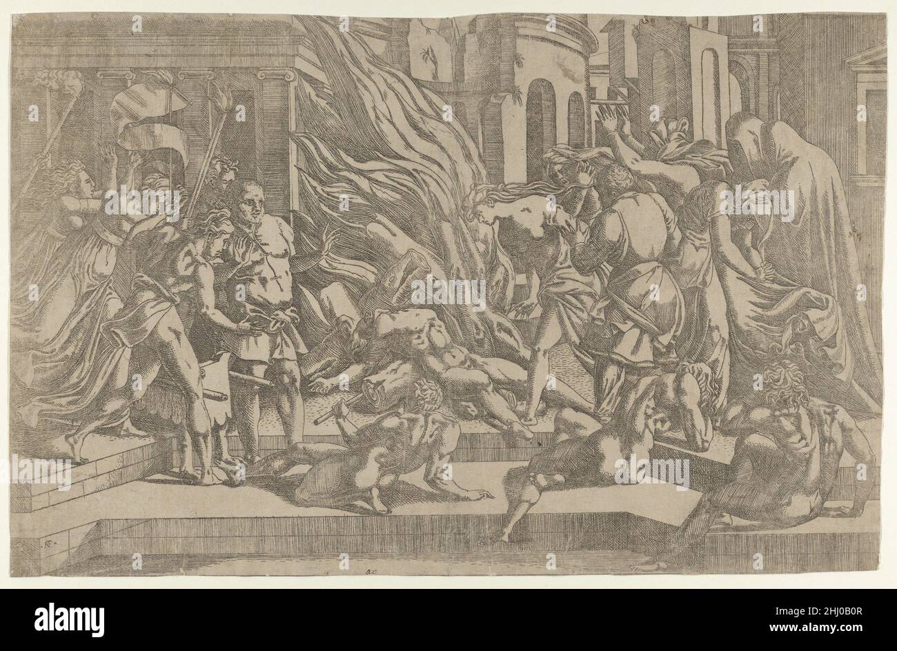 Burning of a corpse 1540–45 Antonio Fantuzzi Italian. Burning of a ...