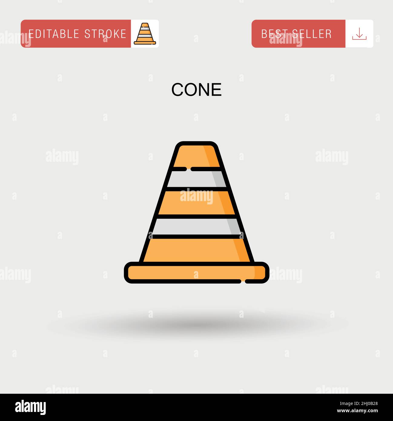 Cone Simple vector icon Stock Vector Image & Art - Alamy
