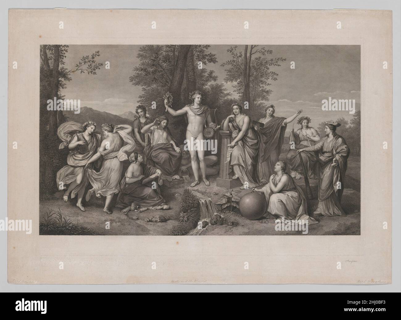 Apollo and the Muses on Parnassus 1784 Raphael Morghen Italian One of ...