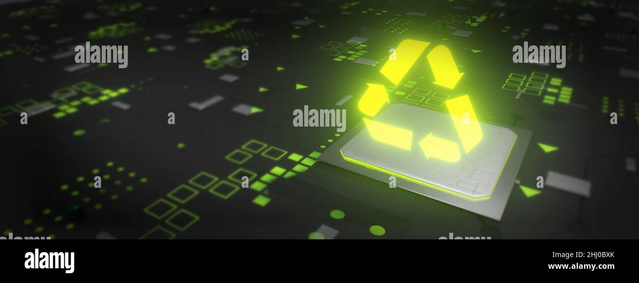 Green computing recycle cpu processor circuit board Stock Photo - Alamy
