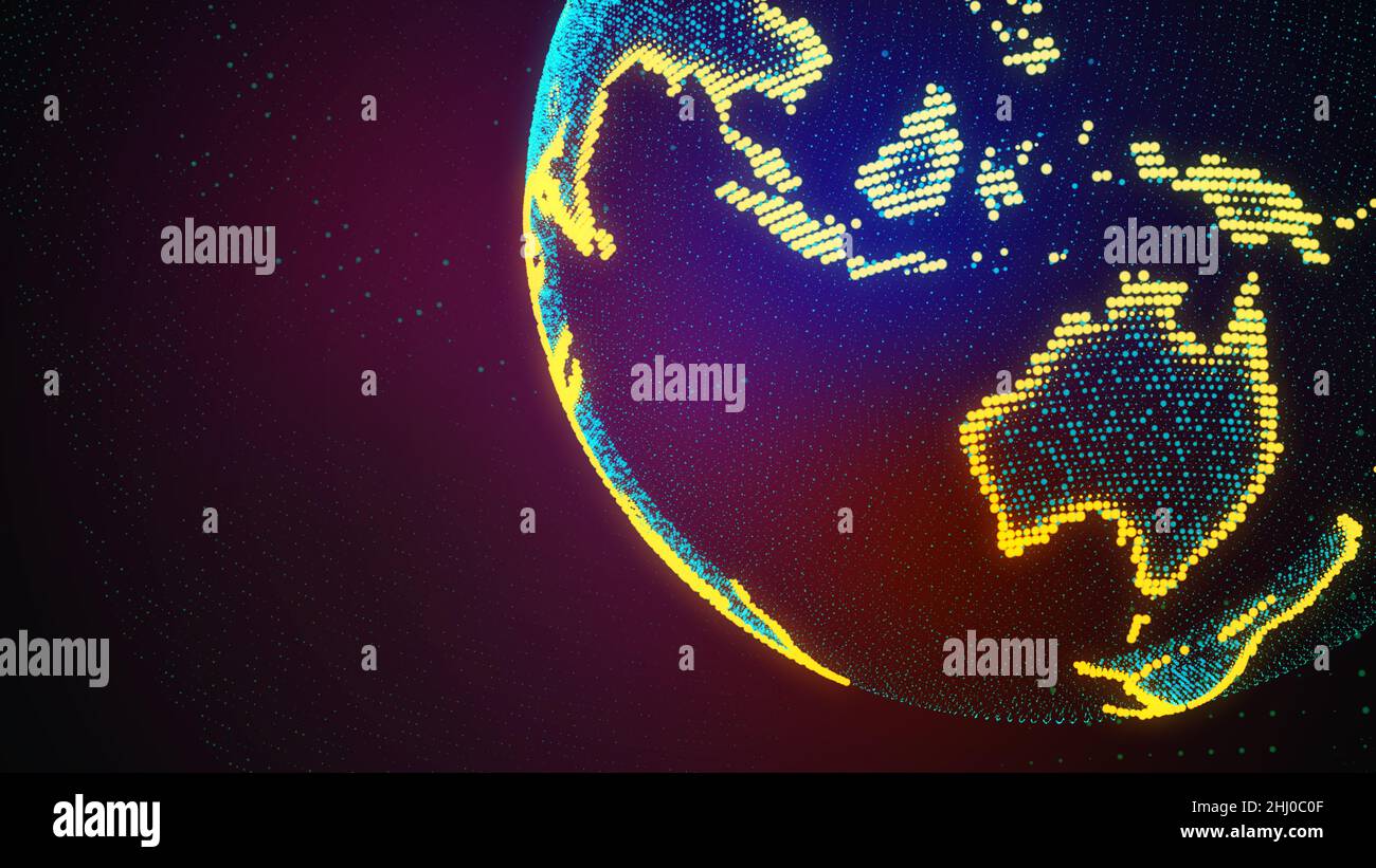 Earch globe point, line, composition representing global, network ...