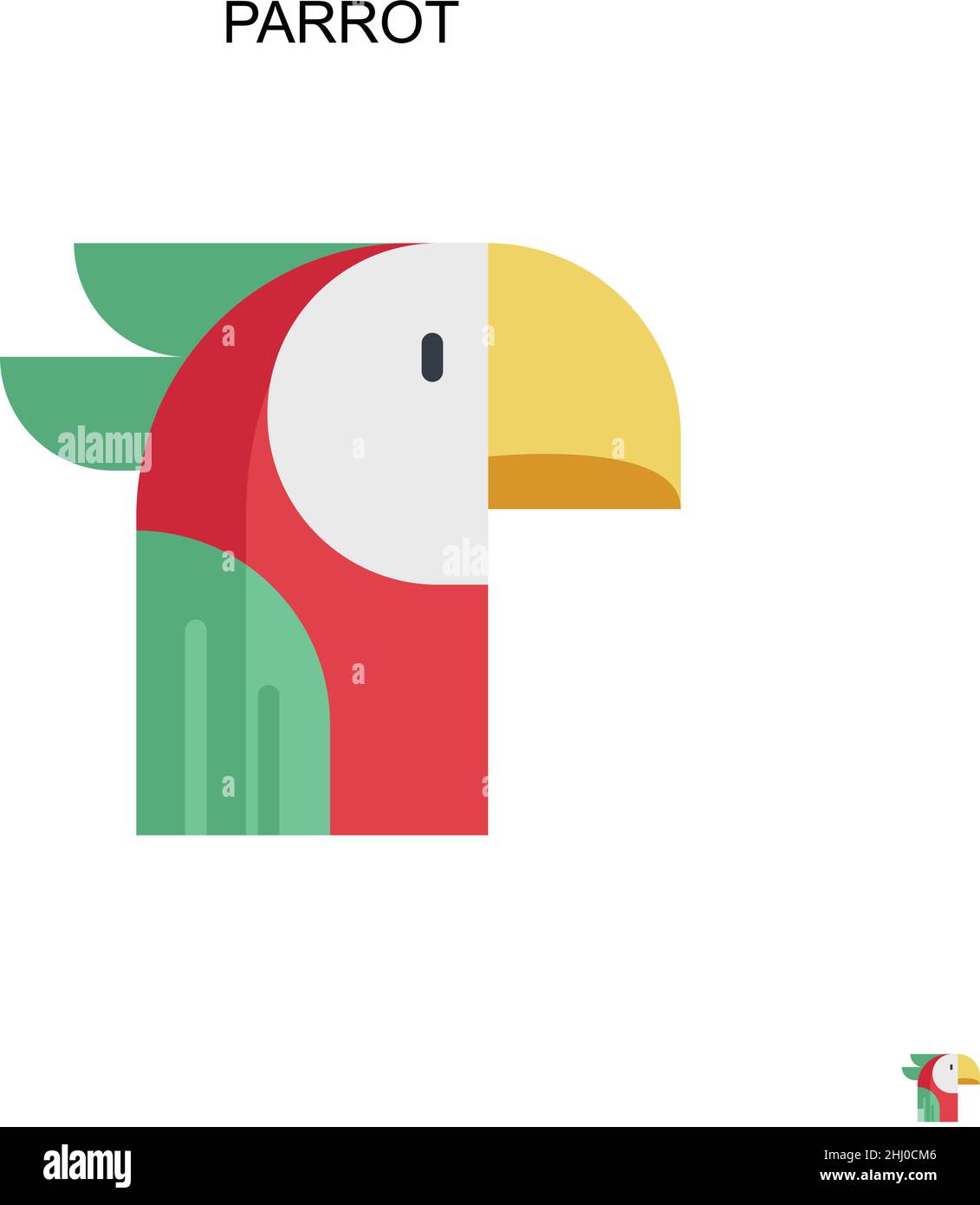 Parrot Simple vector icon. Illustration symbol design template for web ...