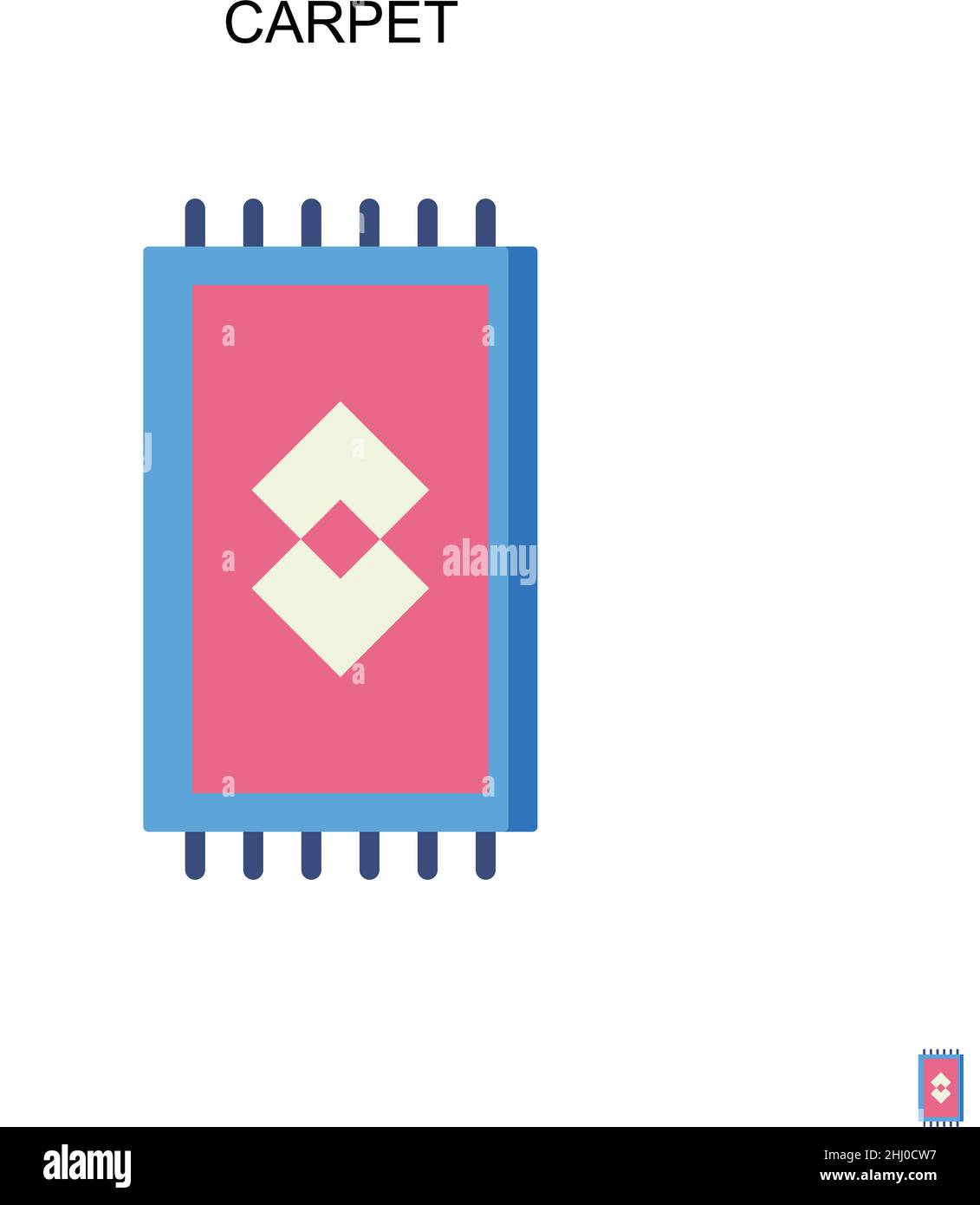 Carpet Simple vector icon. Illustration symbol design template for web ...