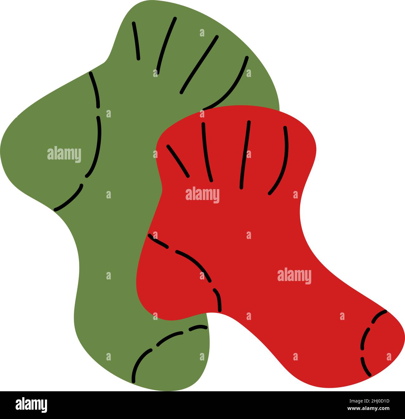 Green and orange socks Stock Vector Images - Alamy