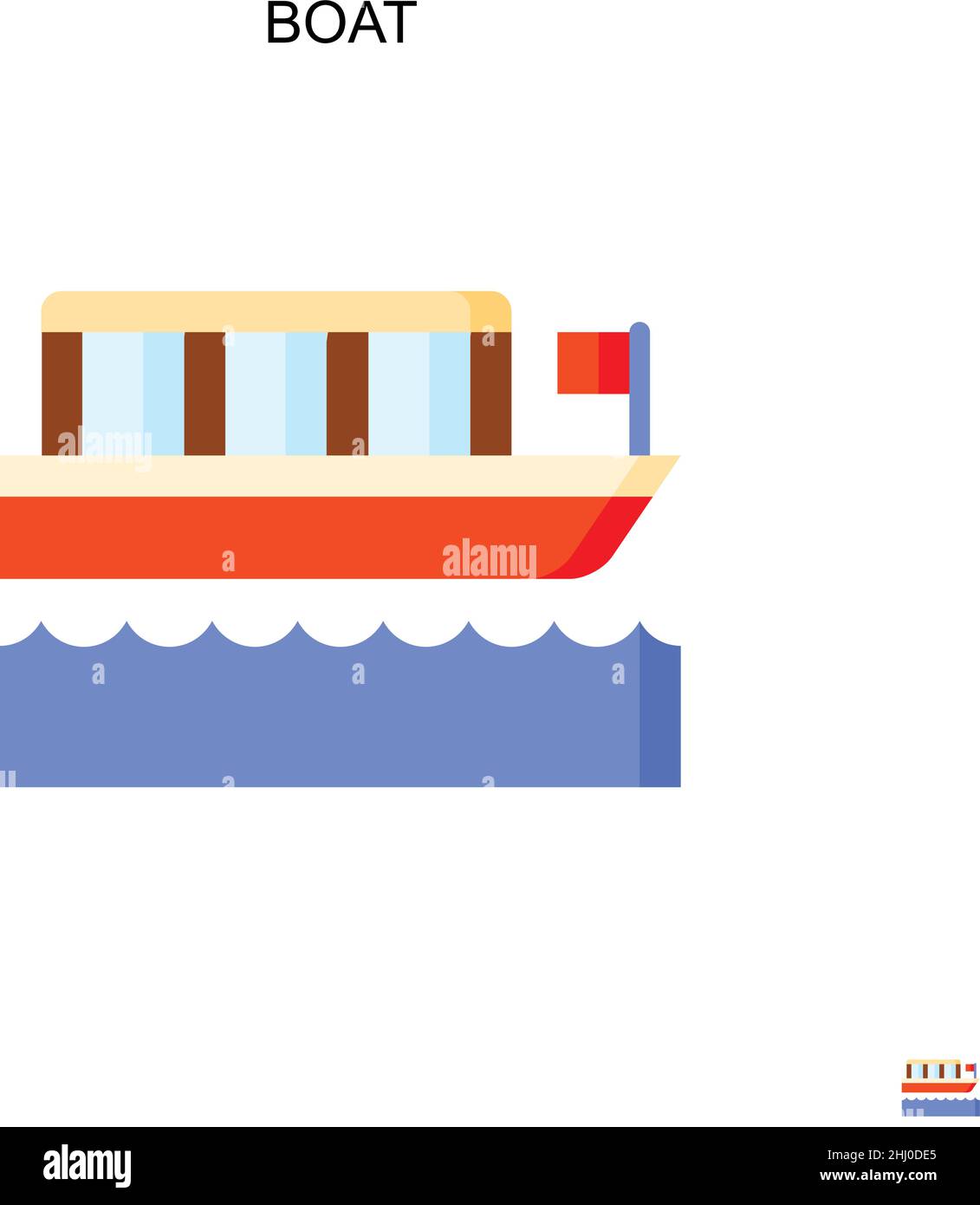 Boat Simple vector icon. Illustration symbol design template for web ...